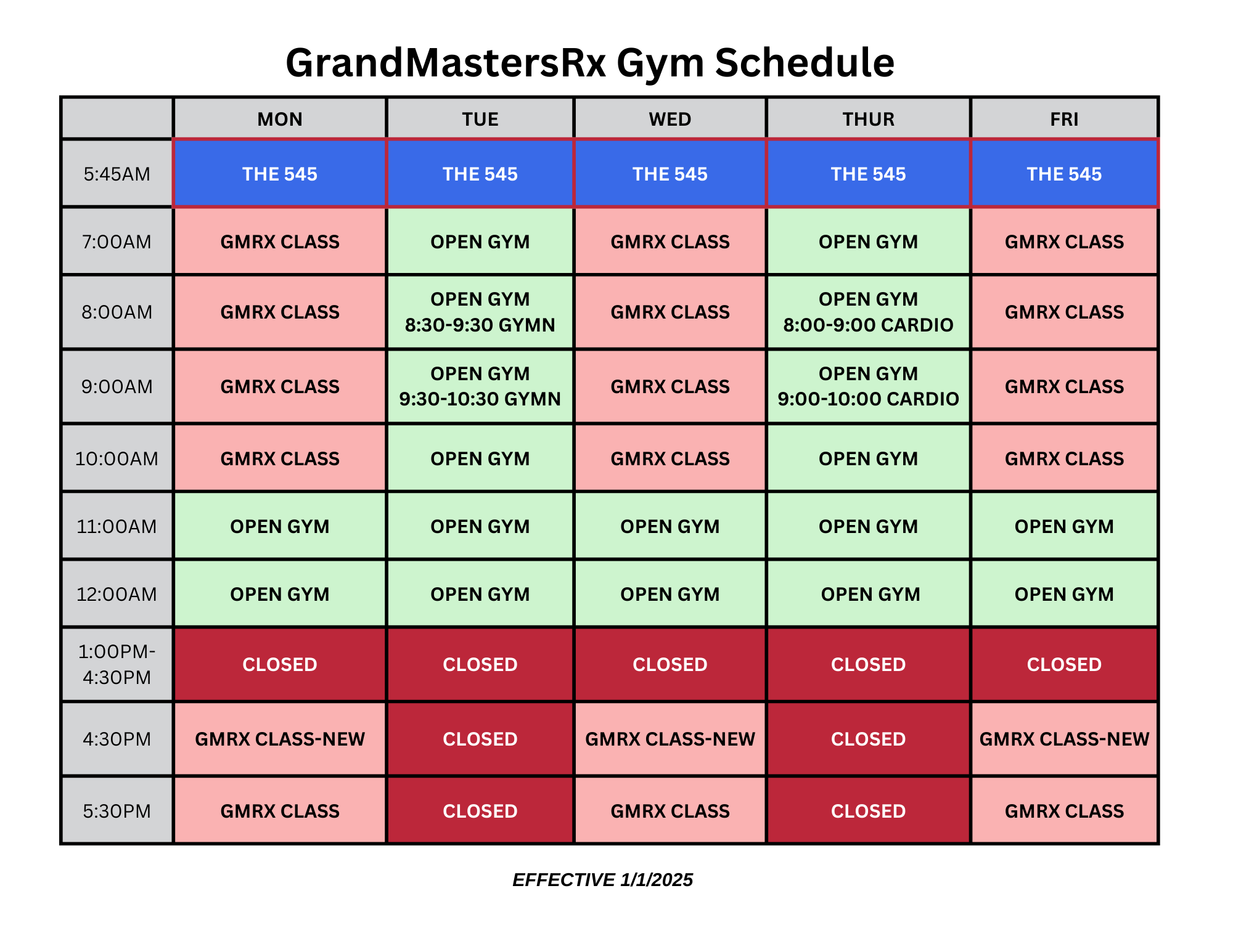 Schedule & Events – GrandMastersRx